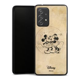DeinDesign Galaxy A52s 5G Handy Slim Case extra d&uuml;nn Silikon Handyh&uuml;lle schwarz H&uuml;lle Minnie Mouse Vintage Mickey Mouse Silikon Slim Case