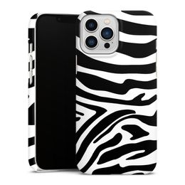 DeinDesign iPhone 13 Pro Max Handy Premium Case Smartphone Handyh&uuml;lle Schutzh&uuml;lle matt Animal Look Zebra Animal Print Premium Case