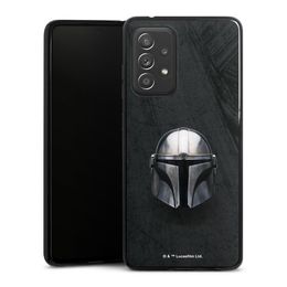 DeinDesign Galaxy A52s 5G Handy Slim Case extra d&uuml;nn Silikon Handyh&uuml;lle schwarz H&uuml;lle Star Wars Official Licensed Product The Mandalorian Silikon Slim Case