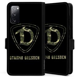 DeinDesign Galaxy S20 Handy Klapph&uuml;lle Handyh&uuml;lle aus Kunst Leder schwarz Flip Case Sgd Official Licensed Product Sg Dynamo Dresden Sideflip mit Lasche