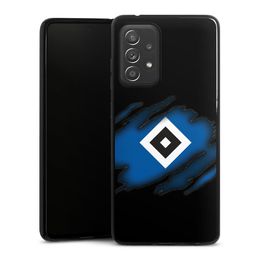 DeinDesign Galaxy A52s 5G Handy Slim Case extra d&uuml;nn Silikon Handyh&uuml;lle schwarz H&uuml;lle Official Licensed Product Hsv Hamburger Sv Silikon Slim Case