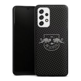 DeinDesign Galaxy A33 5G Handy Slim Case extra d&uuml;nn Silikon Handyh&uuml;lle schwarz H&uuml;lle Carbon Metallic Look Rb Leipzig Silikon Slim Case