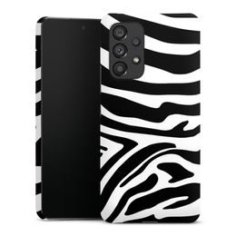 DeinDesign Galaxy A53 5G Handy Premium Case Smartphone Handyh&uuml;lle Schutzh&uuml;lle matt Animal Look Zebra Animal Print Premium Case