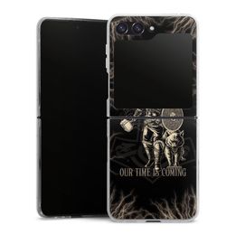 DeinDesign Galaxy Z Flip 5 Handy Hard Case Schutzh&uuml;lle transparent Smartphone Handy H&uuml;lle Wikinger Vikings Tv Show Designs Hard Case