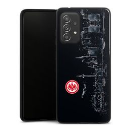 DeinDesign Galaxy A52s 5G Handy Slim Case extra d&uuml;nn Silikon Handyh&uuml;lle schwarz H&uuml;lle Skyline Eintracht Frankfurt Sge Silikon Slim Case