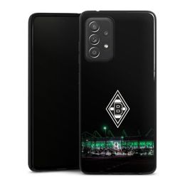 DeinDesign Galaxy A52s 5G Handy Slim Case extra d&uuml;nn Silikon Handyh&uuml;lle schwarz H&uuml;lle Borussia M&ouml;nchengladbach Official Licensed Product Stadium Silikon Slim 