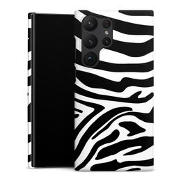 DeinDesign Galaxy S23 Ultra Handy Premium Case Smartphone Handyh&uuml;lle Schutzh&uuml;lle matt Animal Look Zebra Animal Print Premium Case