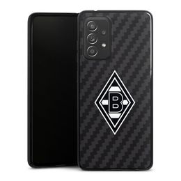 DeinDesign Galaxy A52s 5G Handy Slim Case extra d&uuml;nn Silikon Handyh&uuml;lle schwarz H&uuml;lle Borussia M&ouml;nchengladbach Carbon Gladbach Silikon Slim Case