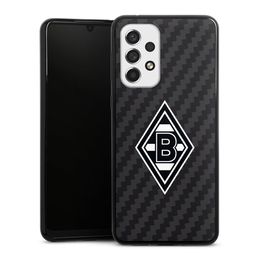 DeinDesign Galaxy A33 5G Handy Slim Case extra d&uuml;nn Silikon Handyh&uuml;lle schwarz H&uuml;lle Gladbach Carbon Borussia M&ouml;nchengladbach Silikon Slim Case