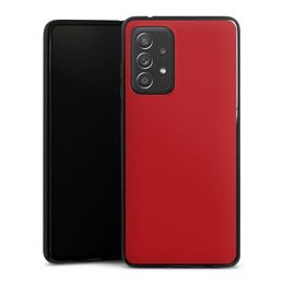 DeinDesign Galaxy A52s 5G Handy Slim Case extra d&uuml;nn Silikon Handyh&uuml;lle schwarz H&uuml;lle Colour Unicoloured Red Silikon Slim Case