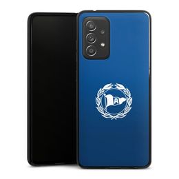 DeinDesign Galaxy A52s 5G Handy Slim Case extra d&uuml;nn Silikon Handyh&uuml;lle schwarz H&uuml;lle Arminia Bielefeld Soccer Official Licensed Product Silikon Slim Case