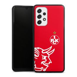 DeinDesign Galaxy A33 5G Handy Slim Case extra d&uuml;nn Silikon Handyh&uuml;lle schwarz H&uuml;lle Star 1. Fc Kaiserslautern Devil Silikon Slim Case