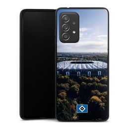 DeinDesign Galaxy A52s 5G Handy Slim Case extra d&uuml;nn Silikon Handyh&uuml;lle schwarz H&uuml;lle Hsv Hamburger Sv Stadium Silikon Slim Case
