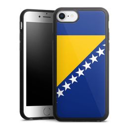 DeinDesign iPhone SE (2020) Handy Gallery Case Handyh&uuml;lle 9H Geh&auml;rtetes Glas R&uuml;ckseite H&uuml;lle Bosnia Flag Gallery Case