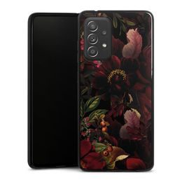 DeinDesign Galaxy A52s 5G Handy Slim Case extra d&uuml;nn Silikon Handyh&uuml;lle schwarz H&uuml;lle Flowers Meadow Utart Silikon Slim Case