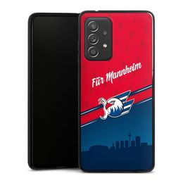 DeinDesign Galaxy A52s 5G Handy Slim Case extra d&uuml;nn Silikon Handyh&uuml;lle schwarz H&uuml;lle Sports Adler Mannheim Logo Silikon Slim Case
