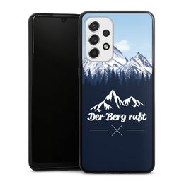 DeinDesign Galaxy A33 5G Handy Slim Case extra d&uuml;nn Silikon Handyh&uuml;lle schwarz H&uuml;lle Wanderlust Sky Mountain Silikon Slim Case