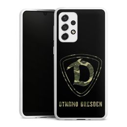 DeinDesign Galaxy A33 5G Handy Silikon H&uuml;lle Case wei&szlig; Handyh&uuml;lle Sgd Official Licensed Product Sg Dynamo Dresden Silikon Case