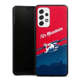 DeinDesign Galaxy A33 5G Handy Slim Case extra d&uuml;nn Silikon Handyh&uuml;lle schwarz H&uuml;lle Adler Mannheim Sports Logo Silikon Slim Case