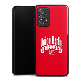 DeinDesign Galaxy A52s 5G Handy Slim Case extra d&uuml;nn Silikon Handyh&uuml;lle schwarz H&uuml;lle Fcu Official Licensed Product 1. Fc Union Berlin Silikon Slim Case