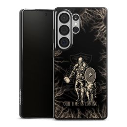 DeinDesign Galaxy S25 Ultra Handy Slim Case extra d&uuml;nn Silikon Handyh&uuml;lle schwarz H&uuml;lle Tv Show Designs Wikinger Vikings Silikon Slim Case