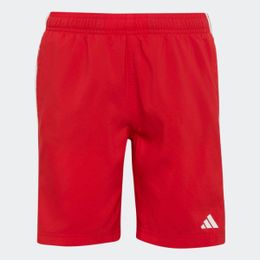 Badeshorts adidas Performance "3S SH Y", Jungen, Gr. 116, N-Gr, better scarlet, wei&szlig;, Obermaterial: 100% Polyester. Innenslip: 100% Polyester, Badehosen Badeshorts