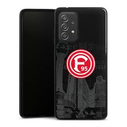 DeinDesign Galaxy A52s 5G Handy Slim Case extra d&uuml;nn Silikon Handyh&uuml;lle schwarz H&uuml;lle Official Licensed Product Logo Fortuna D&uuml;sseldorf Silikon Slim Case