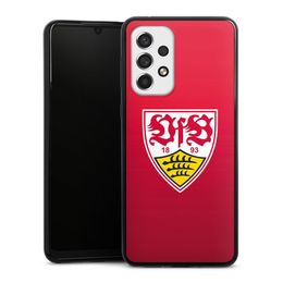 DeinDesign Galaxy A33 5G Handy Slim Case extra d&uuml;nn Silikon Handyh&uuml;lle schwarz H&uuml;lle Logo Vfb Stuttgart Official Licensed Product Silikon Slim Case