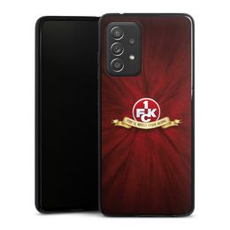 DeinDesign Galaxy A52s 5G Handy Slim Case extra d&uuml;nn Silikon Handyh&uuml;lle schwarz H&uuml;lle Logo Official Licensed Product 1. Fc Kaiserslautern Silikon Slim Case