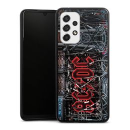 DeinDesign Galaxy A33 5G Handy Slim Case extra d&uuml;nn Silikon Handyh&uuml;lle schwarz H&uuml;lle Acdc Merchandise Official Licensed Product Silikon Slim Case