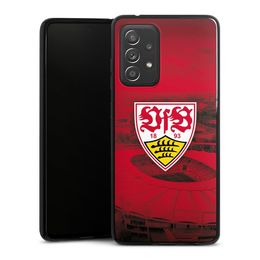 DeinDesign Galaxy A52s 5G Handy Slim Case extra d&uuml;nn Silikon Handyh&uuml;lle schwarz H&uuml;lle Vfb Stuttgart Official Licensed Product Stadium Silikon Slim Case