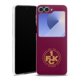 DeinDesign Galaxy Z Flip 7 FE Handy Hard Case Schutzh&uuml;lle transparent Smartphone Handy H&uuml;lle 125 Jahre 1. Fc Kaiserslautern 1. Fck Hard Case