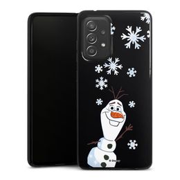 DeinDesign Galaxy A52s 5G Handy Slim Case extra d&uuml;nn Silikon Handyh&uuml;lle schwarz H&uuml;lle Disney Frozen 2 Frozen Olaf Silikon Slim Case