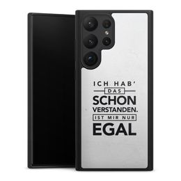 DeinDesign Galaxy S23 Ultra Handy Gallery Case Handyh&uuml;lle 9H Geh&auml;rtetes Glas R&uuml;ckseite H&uuml;lle Spruch Sayings Statement Gallery Case