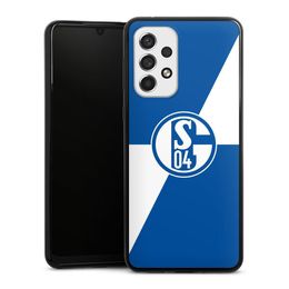 DeinDesign Galaxy A33 5G Handy Slim Case extra d&uuml;nn Silikon Handyh&uuml;lle schwarz H&uuml;lle Official Licensed Product Fc Schalke 04 Bundesliga Silikon Slim Case