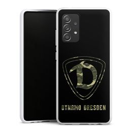 DeinDesign Galaxy A52s 5G Handy Silikon H&uuml;lle Case wei&szlig; Handyh&uuml;lle Sgd Official Licensed Product Sg Dynamo Dresden Silikon Case