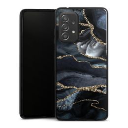 DeinDesign Galaxy A52s 5G Handy Slim Case extra d&uuml;nn Silikon Handyh&uuml;lle schwarz H&uuml;lle Marble Trends Glitzer Silikon Slim Case