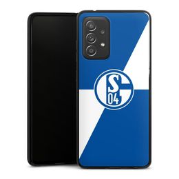 DeinDesign Galaxy A52s 5G Handy Slim Case extra d&uuml;nn Silikon Handyh&uuml;lle schwarz H&uuml;lle Official Licensed Product Fc Schalke 04 Bundesliga Silikon Slim Case