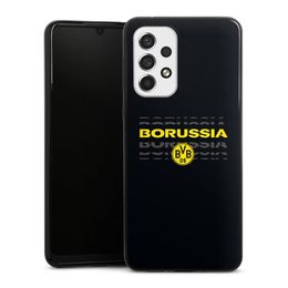 DeinDesign Galaxy A33 5G Handy Slim Case extra d&uuml;nn Silikon Handyh&uuml;lle schwarz H&uuml;lle Bvb Official Licensed Product Borussia Dortmund Silikon Slim Case