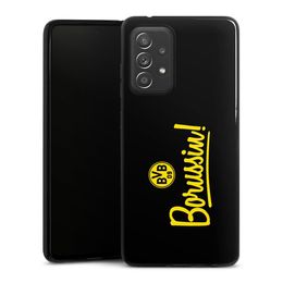 DeinDesign Galaxy A52s 5G Handy Slim Case extra d&uuml;nn Silikon Handyh&uuml;lle schwarz H&uuml;lle Borussia Dortmund Bvb Soccer Silikon Slim Case