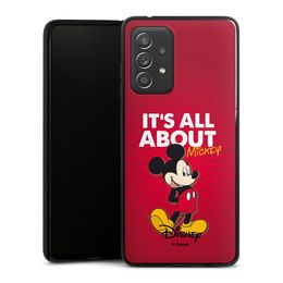 DeinDesign Galaxy A52s 5G Handy Slim Case extra d&uuml;nn Silikon Handyh&uuml;lle schwarz H&uuml;lle Disney Official Licensed Product Mouse Silikon Slim Case