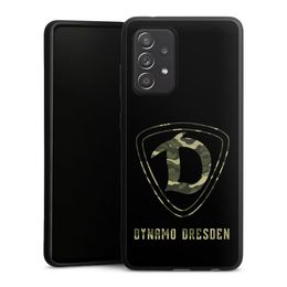 DeinDesign Galaxy A52s 5G Handy Premium Silikon H&uuml;lle Handyh&uuml;lle schwarz Case Sgd Official Licensed Product Sg Dynamo Dresden Silikon Premium Case