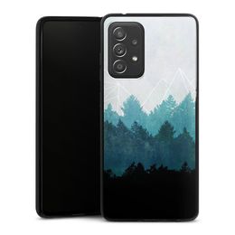 DeinDesign Galaxy A52s 5G Handy Slim Case extra d&uuml;nn Silikon Handyh&uuml;lle schwarz H&uuml;lle Tree Forrest Abstract Silikon Slim Case