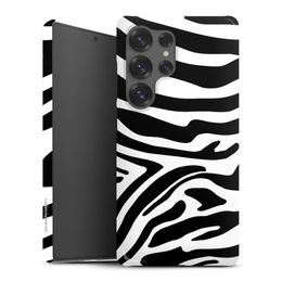 DeinDesign Galaxy S25 Ultra Handy Premium Case Smartphone Handyh&uuml;lle Schutzh&uuml;lle gl&auml;nzend Animal Look Zebra Animal Print Premium Case