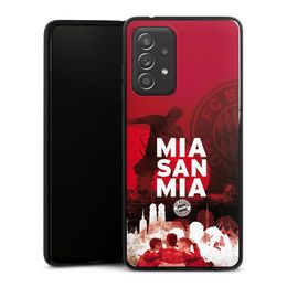 DeinDesign Galaxy A52s 5G Handy Slim Case extra d&uuml;nn Silikon Handyh&uuml;lle schwarz H&uuml;lle Mia San Mia Fcb Fc Bayern M&uuml;nchen Silikon Slim Case