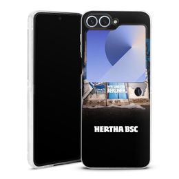 DeinDesign Galaxy Z Flip 6 Handy Hard Case Schutzh&uuml;lle transparent Smartphone Handy H&uuml;lle Wall Hertha Bsc Official Licensed Product Hard Case