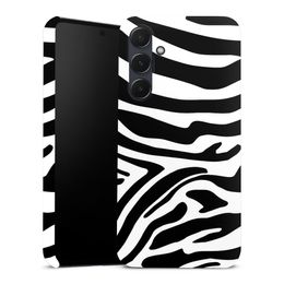 DeinDesign Galaxy A55 5G Handy Premium Case Smartphone Handyh&uuml;lle Schutzh&uuml;lle gl&auml;nzend Animal Look Zebra Animal Print Premium Case