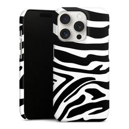 DeinDesign iPhone 15 Pro Handy Premium Case Smartphone Handyh&uuml;lle Schutzh&uuml;lle matt Animal Look Zebra Animal Print Premium Case