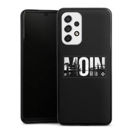 DeinDesign Galaxy A33 5G Handy Slim Case extra d&uuml;nn Silikon Handyh&uuml;lle schwarz H&uuml;lle Official Licensed Product Hsv Hamburger Sv Silikon Slim Case