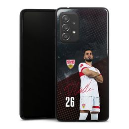 DeinDesign Galaxy A52s 5G Handy Slim Case extra d&uuml;nn Silikon Handyh&uuml;lle schwarz H&uuml;lle Official Licensed Product Deniz Undav Vfb Stuttgart Silikon Slim Case